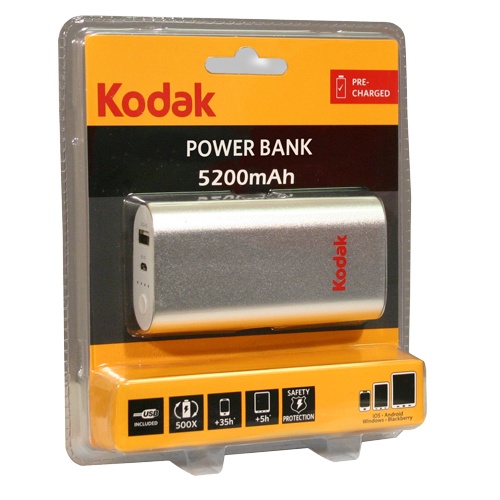 Power Bank KODAK 5200 mAh, srebrni 30411890