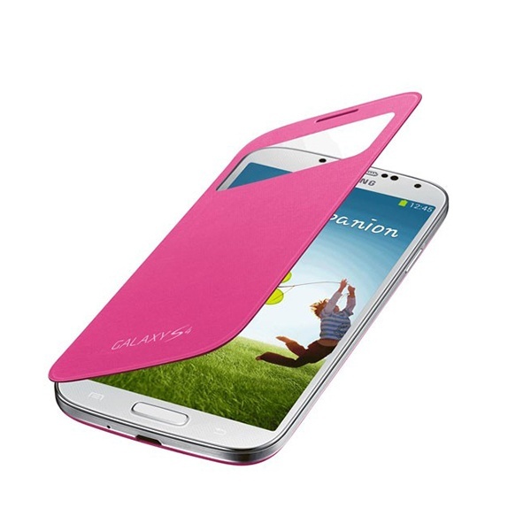 Maska sa preklopom i prozorom SAMSUNG S4, pink EF-CI950-BPE