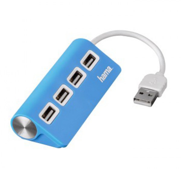 USB 2.0 HUB 1:4, HAMA plavi 12179