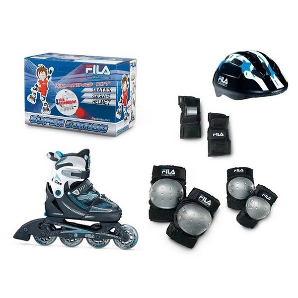 ROLERI FILA DEčIJI X-ONE SET 3/1 podesivi black-blue ROL-010612160