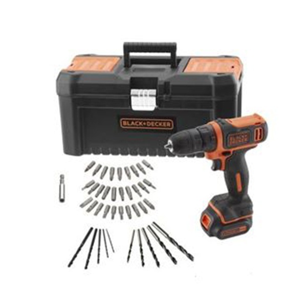 Akumulatorska bušilica odvijač 10.8 Li-Ion + kofer + pribor Black+Decker BDCDD121KA