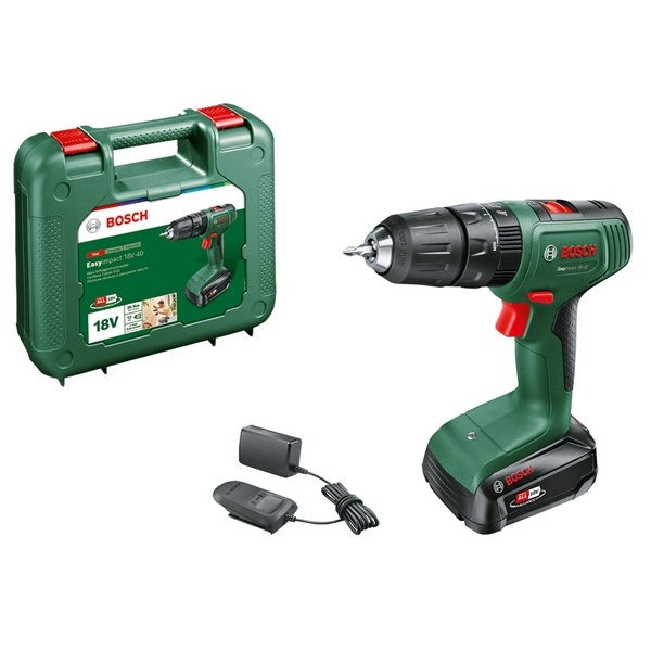 Akumulatorska bušilica odvrtač 2Ah Easy Impact 18V-40 Bosch 06039D8107