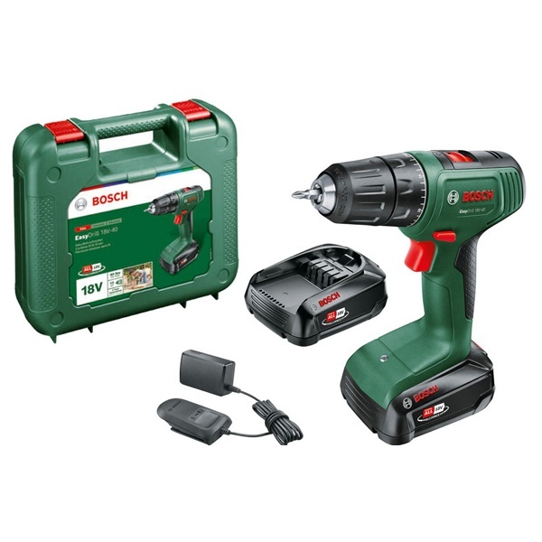 Akumulatorska bušilica odvrtač 2x2Ah Easy Drill 18V-40 Bosch 06039D8005