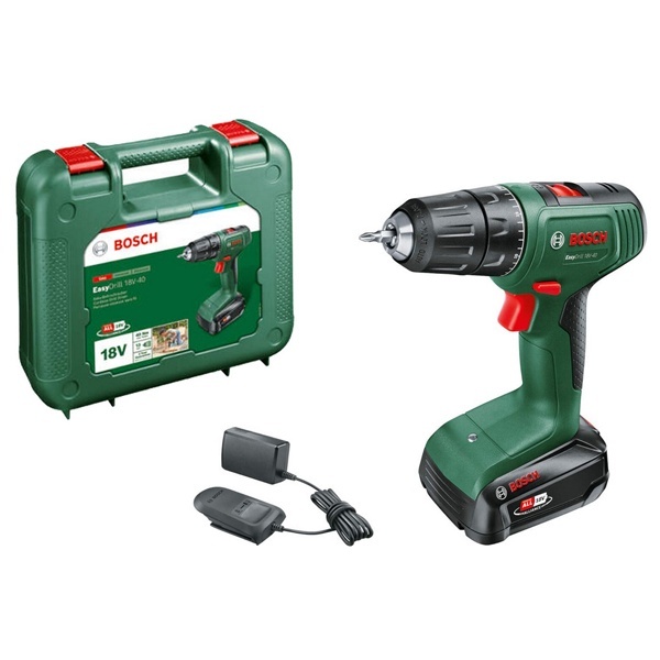 Akumulatorska bušilica odvrtač 2Ah Easy Drill 18V-40 Bosch 06039D8004