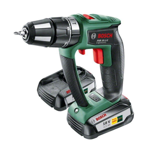 Akumulatorska dvobrzinska vibraciona bušilica-odvrtač PSB 18 LI-2 Ergonomic Bosch 06039B0301