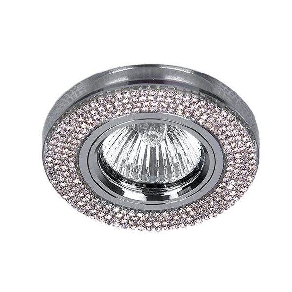 Spot lampa CR-776R/SL okrugla Hrom+Crystal Elmark 925776R/SL