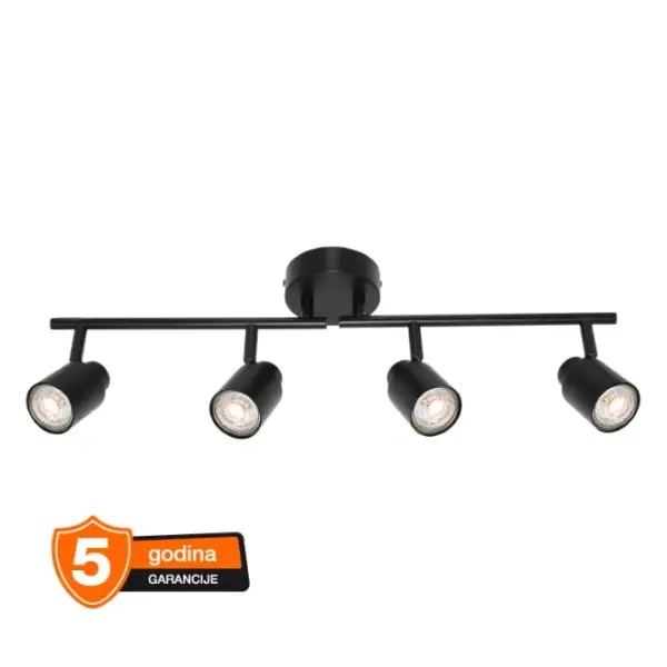 Crna spot lampa Primal 4xGU10 Osram 4099854587405E