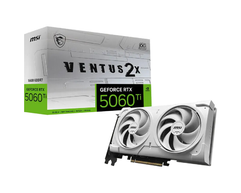MSI - GeForce RTX 5060 Ti 16G VENTUS 2X OC WHITE PLUS grafička karta