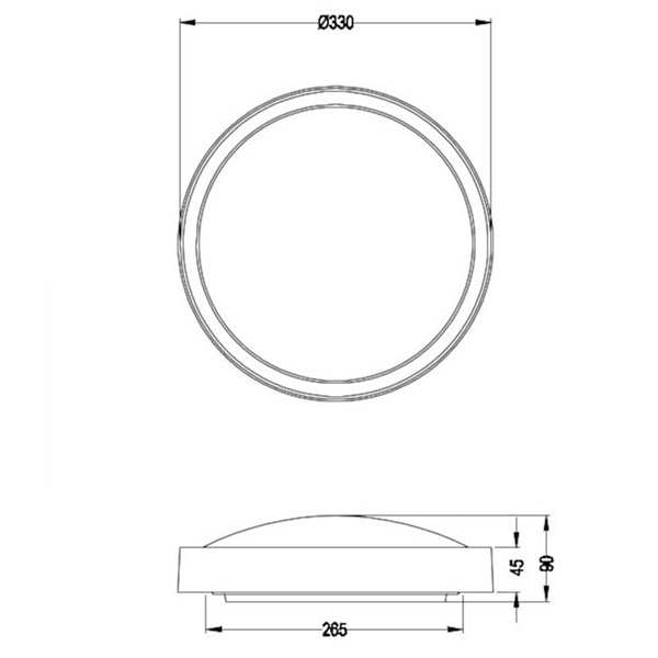 Led plafonjera Clarimo 18W 3000K IP44 Trio lighting 659011806