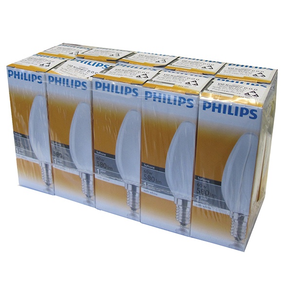 Sijalica sveca SOFT Philips B35 60W 230V E14 10 kom 0805