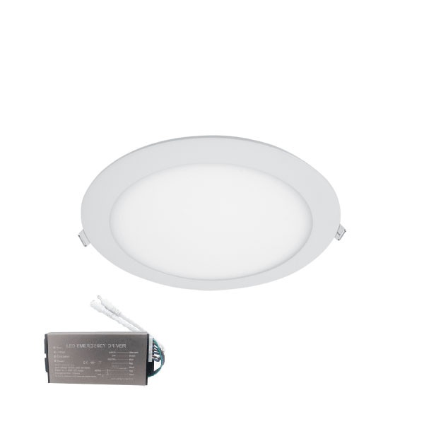 Ugradni Led panel okrugli 18W 6500K D225 IP44 sa panik blokom Elmark 99LED617IP44CWE