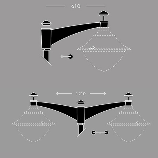 Nosač za svetiljke stubni FM-B19.2 30.0046