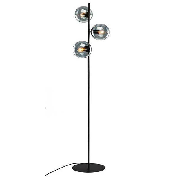 Podna lampa Luna 103 3*E14 black/smoked glass 35.1212
