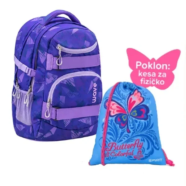 Ranac 338-72/A Purple Sunset Belmil 87043 + poklon kesa za fizičko Butterfly Spirit TTS 402587