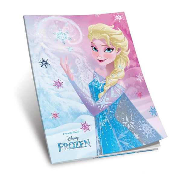 Sveska Frozen Elsa blue pink A4 meki povez na kocke 68212k