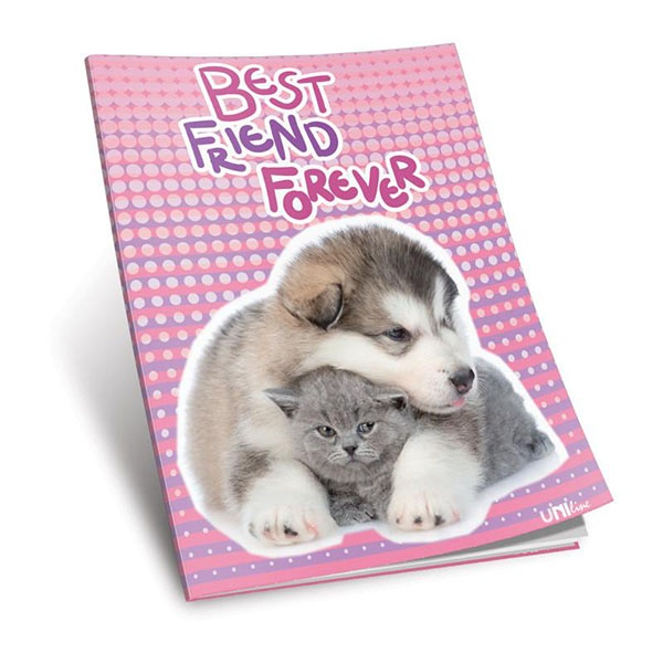 Sveska Best friend A4 meki povez na kockice UNL-0741k