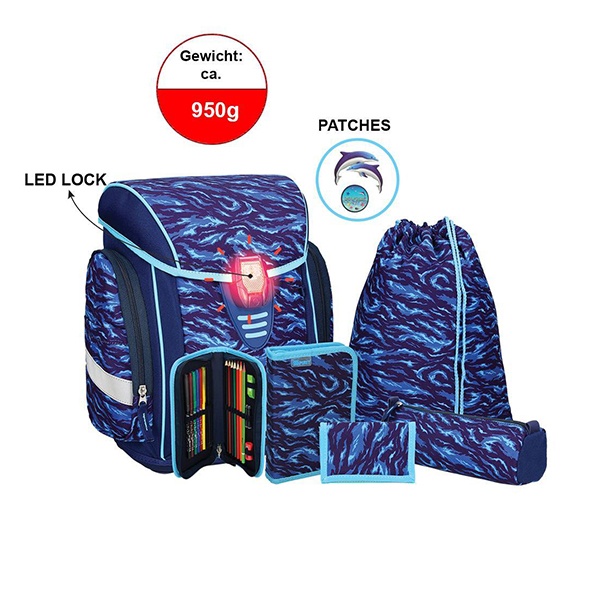 Ranac za školu Spirit Cosmo LED kopča Set TTS 407043