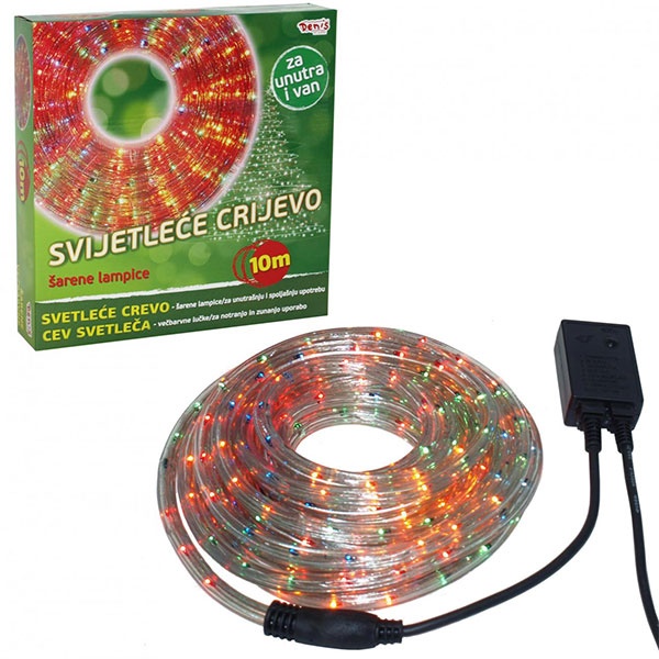 Novogodišnje lampice 10 m crevo sa multicolor svetlima 52-215000