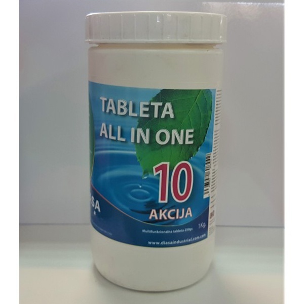 Multi tableta za bazene 1kg All in One 10 u 1 Diasa 0001075