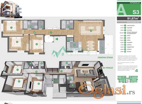 Luksuzan četvorosoban stan u urbanoj vili – Tatarsko brdo