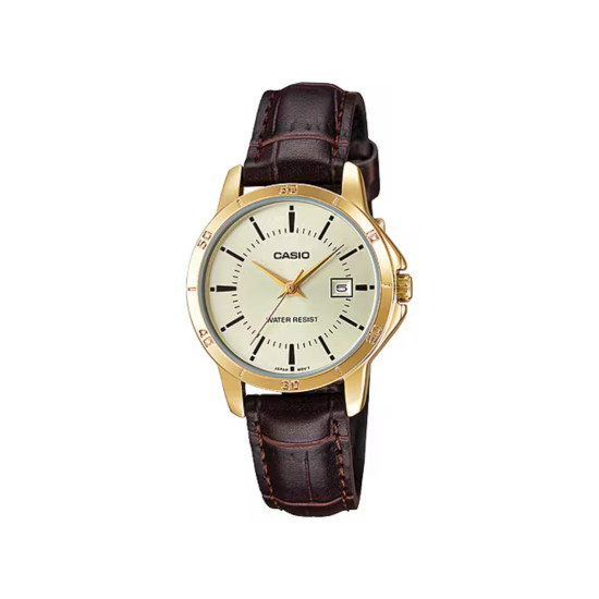 Casio LTP-V004GL-9A ženski sat analogni kožni kaiš Brown Classic