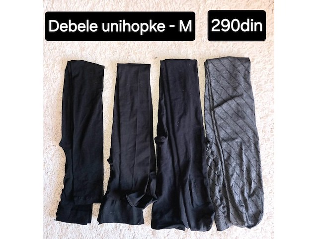 Debele unihopke 4kom crne sive M/38