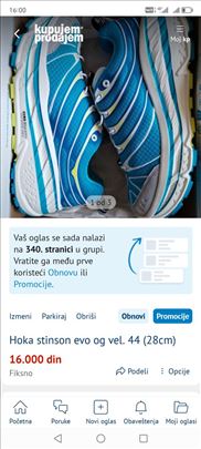 Hoka stinson evo og vel. 44 (28cm)