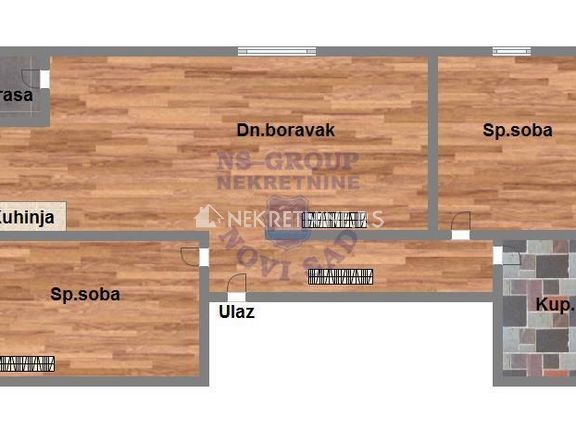 Trosoban stan 49m2 top izgradnja.