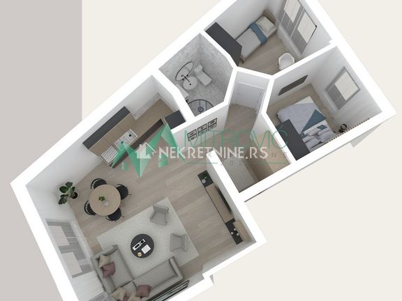 Stan,NOVI SAD,PODBARA,kv: 57.00, € 156000, ID: 1003615
