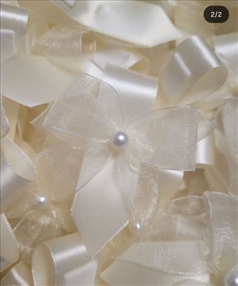 Cvetići za kićenje svatova-krem traka/organdin