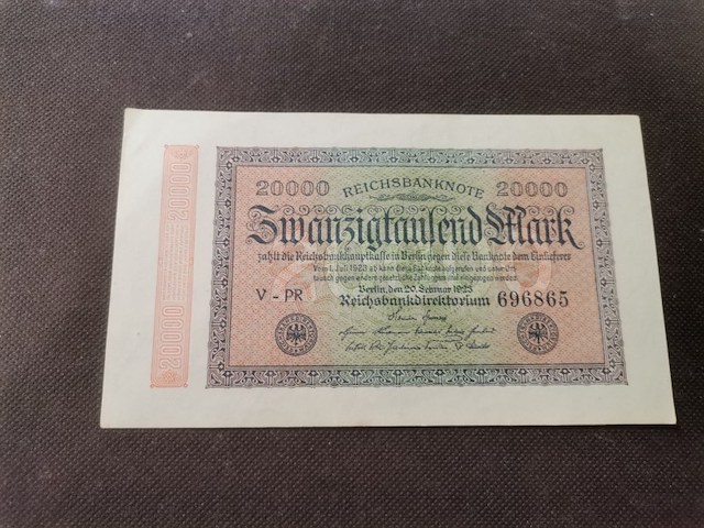GERMANY 20.000 MARK 1923 ( 2 )