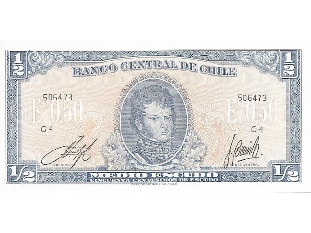 CHILE 1/2 escudo 1962. UNC