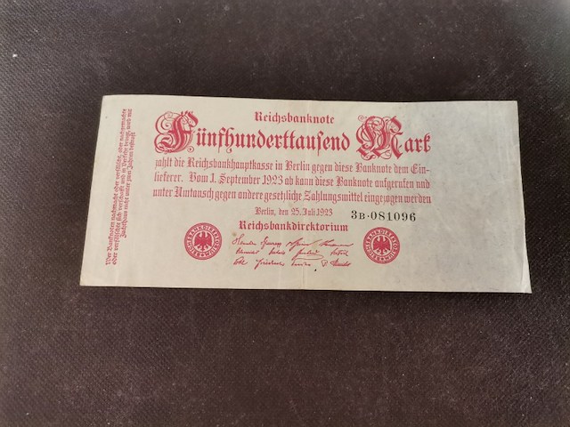 GERMANY 500.000 MARK 1923 ( 5 )