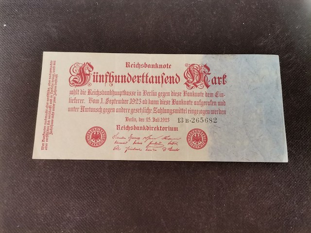 GERMANY 500.000 MARK 1923 ( 4 )