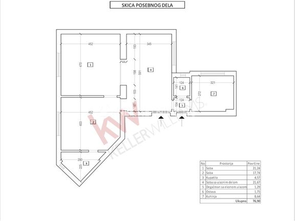 Stan 3.0, 77m2, Južni Bulevar (Beograd), 240000e