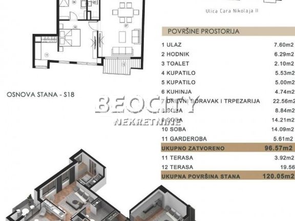 Vračar, Kalenić pijaca, , 4.0, 120m2, 552000EUR