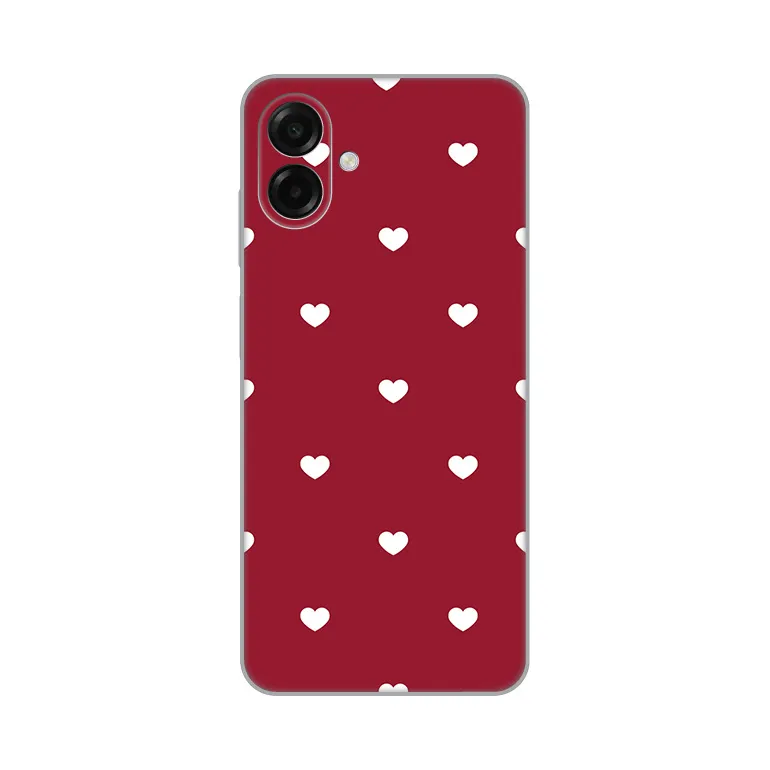 Maska Silikonska Print Skin za Samsung A075F Galaxy A07 Burgundy Hearts