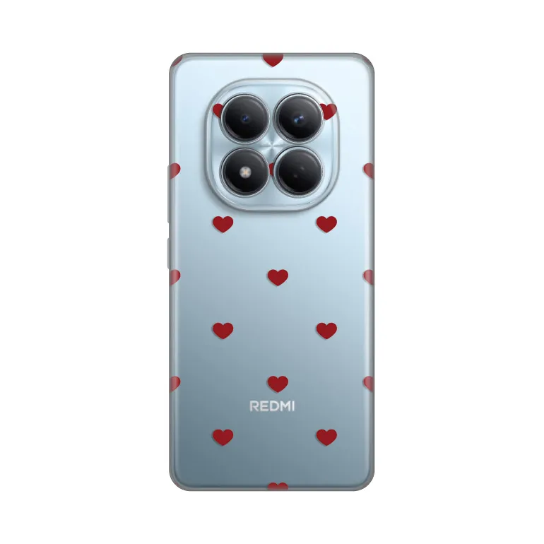 Maska Silikonska Print za Xiaomi Redmi Note 15 Pro 4G Red Hearts