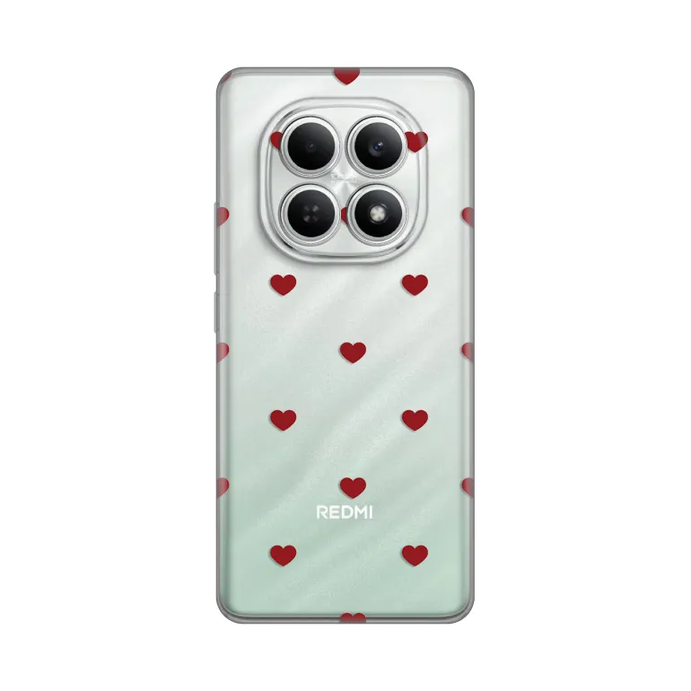 Maska Silikonska Print za Xiaomi Redmi Note 15 5G Red Hearts