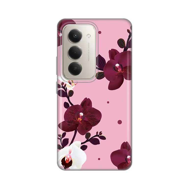 Maska Silikonska Print Skin za Xiaomi Redmi 15 4G Pink Orchid