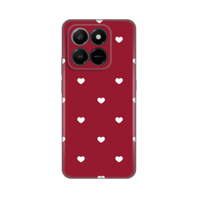 Maska Silikonska Print Skin za Honor X7d 4G/400 Smart 5G Burgundy Hearts