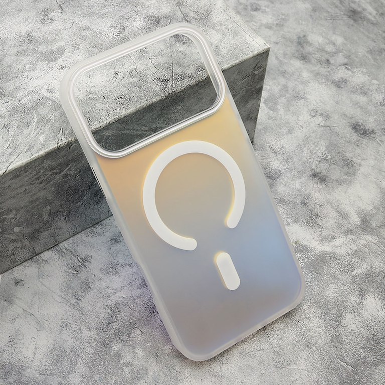 Zastitna maska (futrola) HOLOGRAM - iPhone 17 Pro Max (6.9) bela (MS)