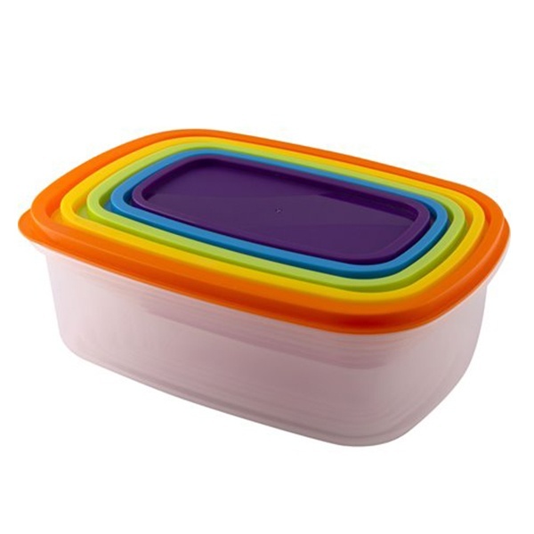 Set šest plastičnih posuda LT6030 Rainbow Lamart KUH00149