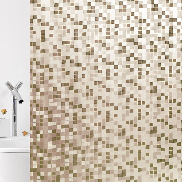 Zavese za kadu vinil Mosaico beige, METALTEX 1275