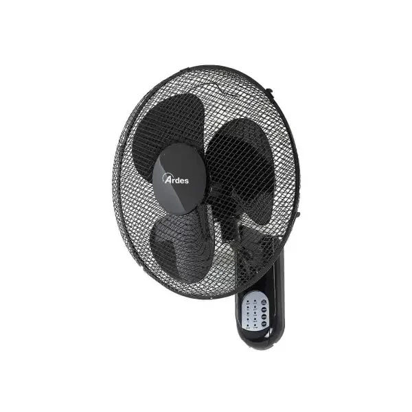 Zidni ventilator 50W sa daljinskim upravlječem i tajmerom crni Ardes AR5W40R