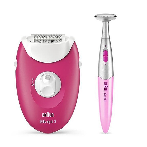 Epilator Silk Epil 3 sa trimerom roze-beli Braun SE3-202