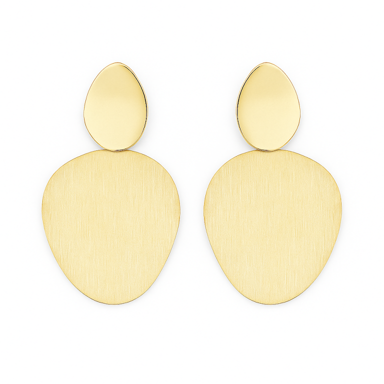 SILVER SIMPLICITY GOLD PLATED EARRINGS