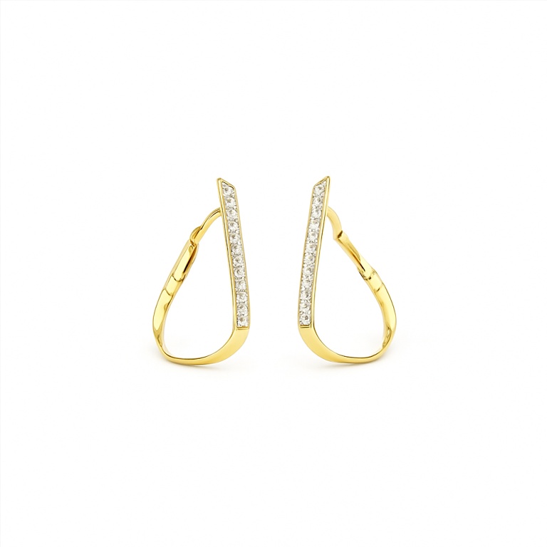 EARRINGS IN 14KT GOLD WITH ZIRCONUA