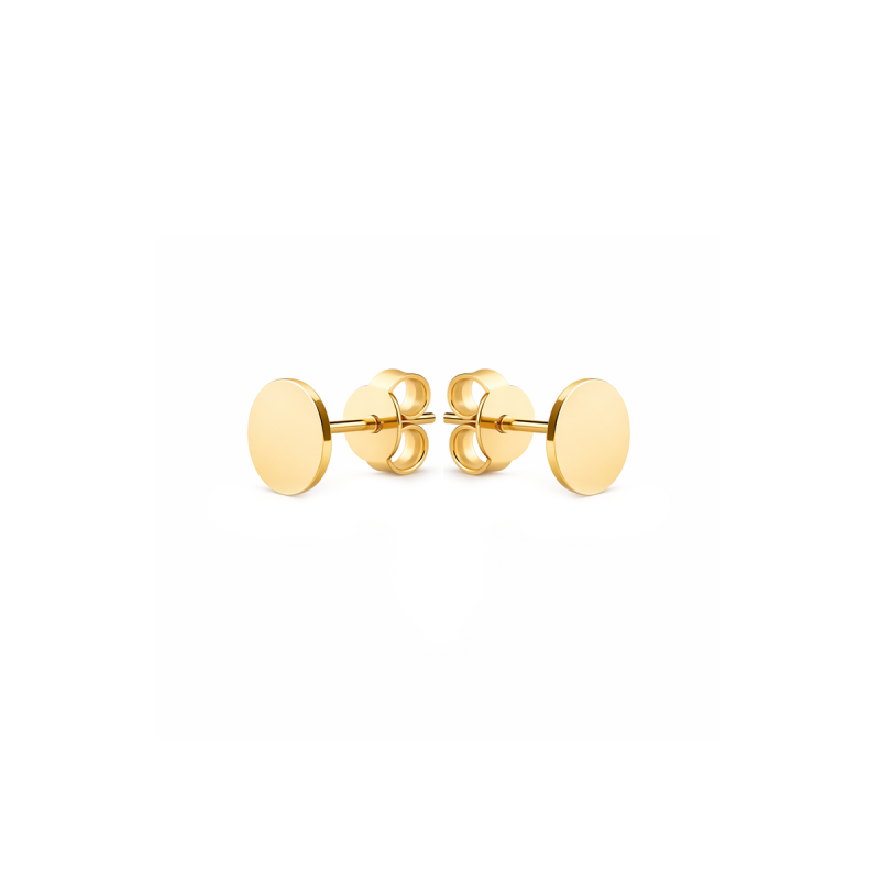 EARRINGS CIRCLE IN 14KT YELLOW GOLD