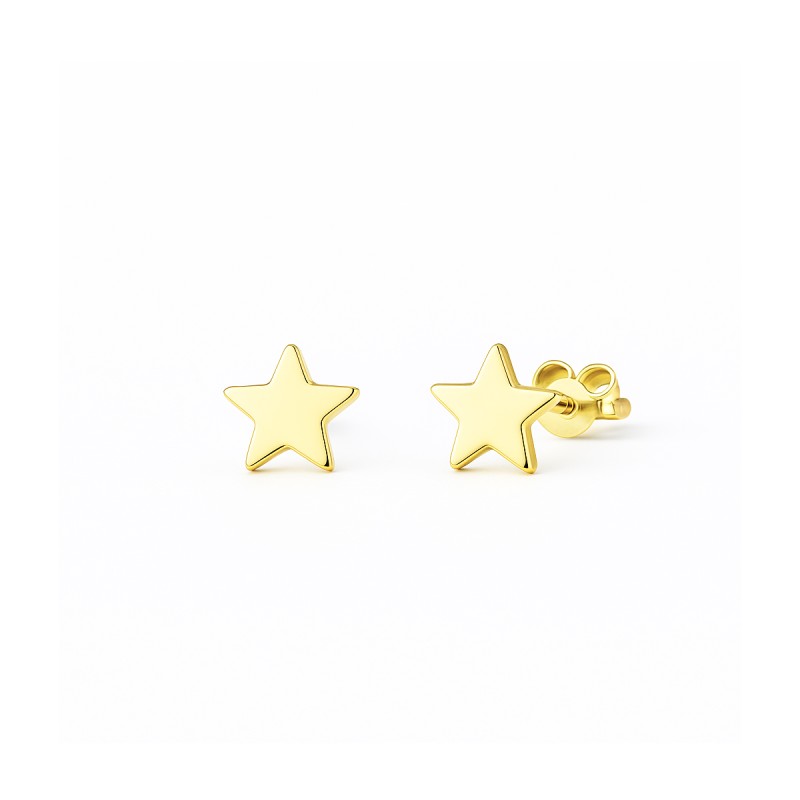 EARRINGS STAR IN 14KT YELLOW GOLD